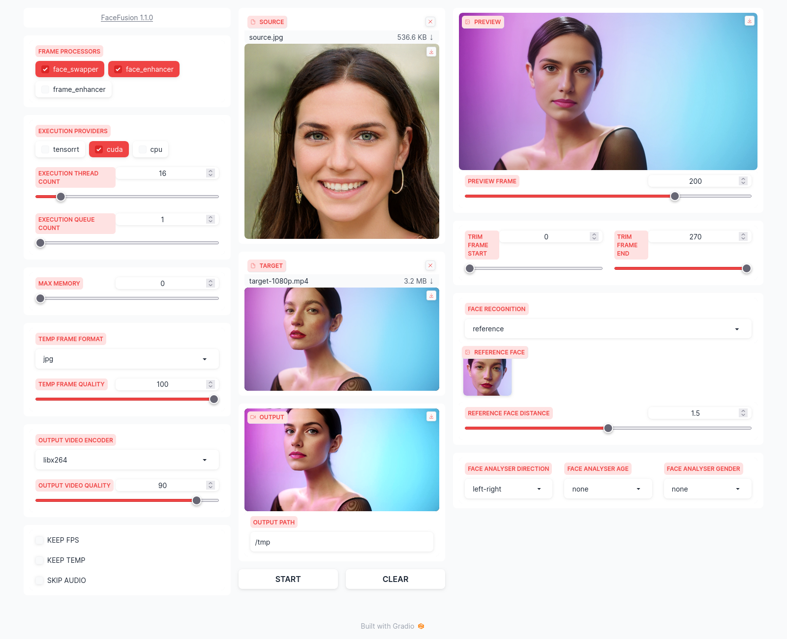 最新换脸软件facefusion汉化版整合包分享及使用教程_学术FUN